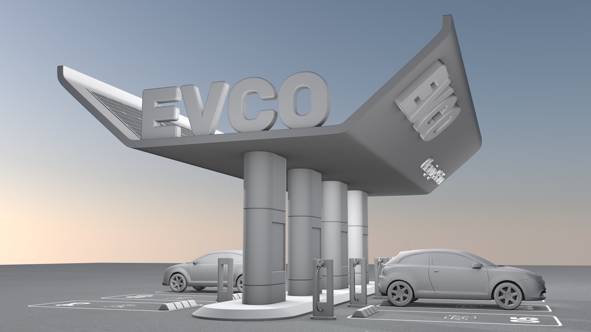 3D EV Charging Station Concept Model - TurboSquid 2010073