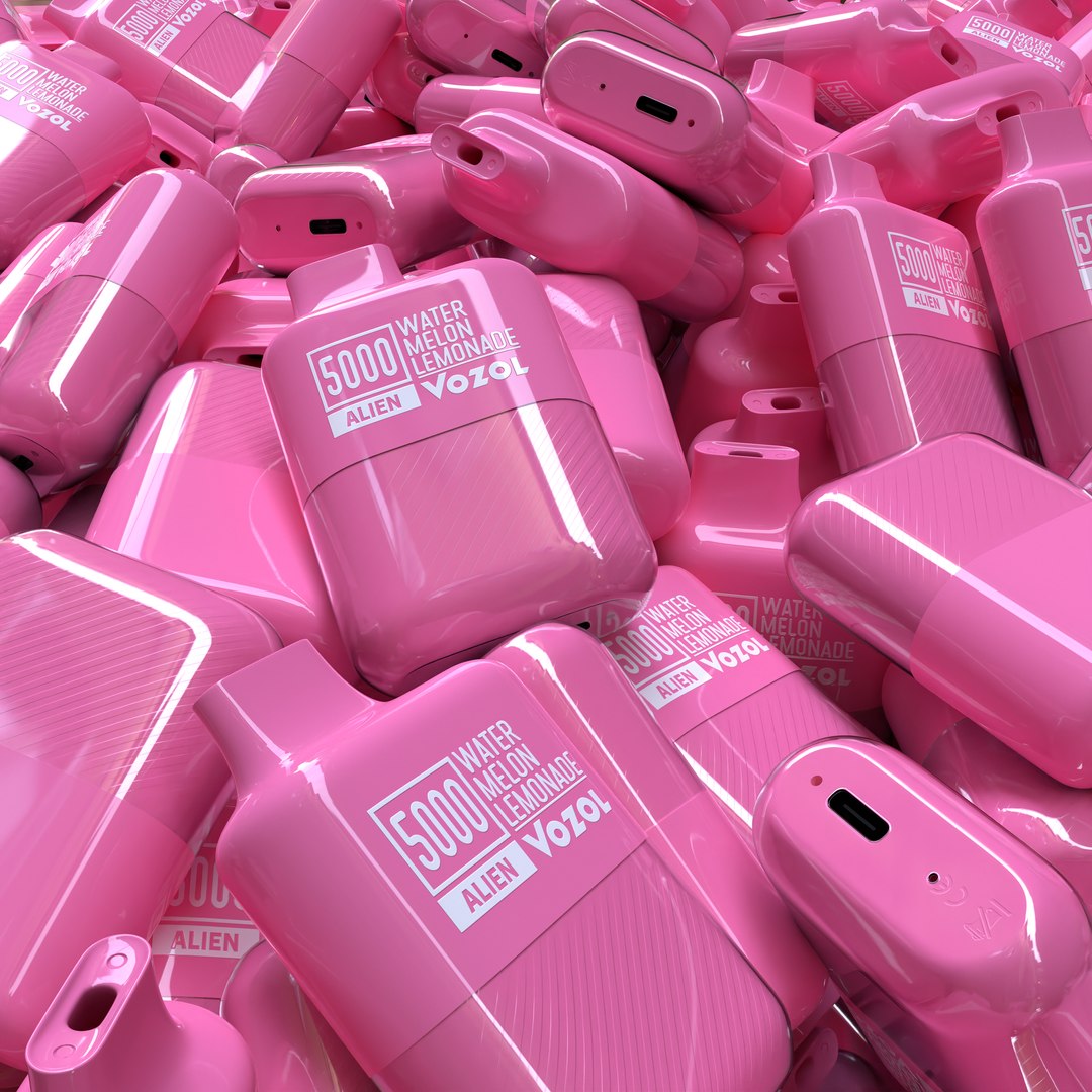 Vozol Alien 5000 Watermelon Lemonade - 3D Model PBR 4K Low-poly 3D ...