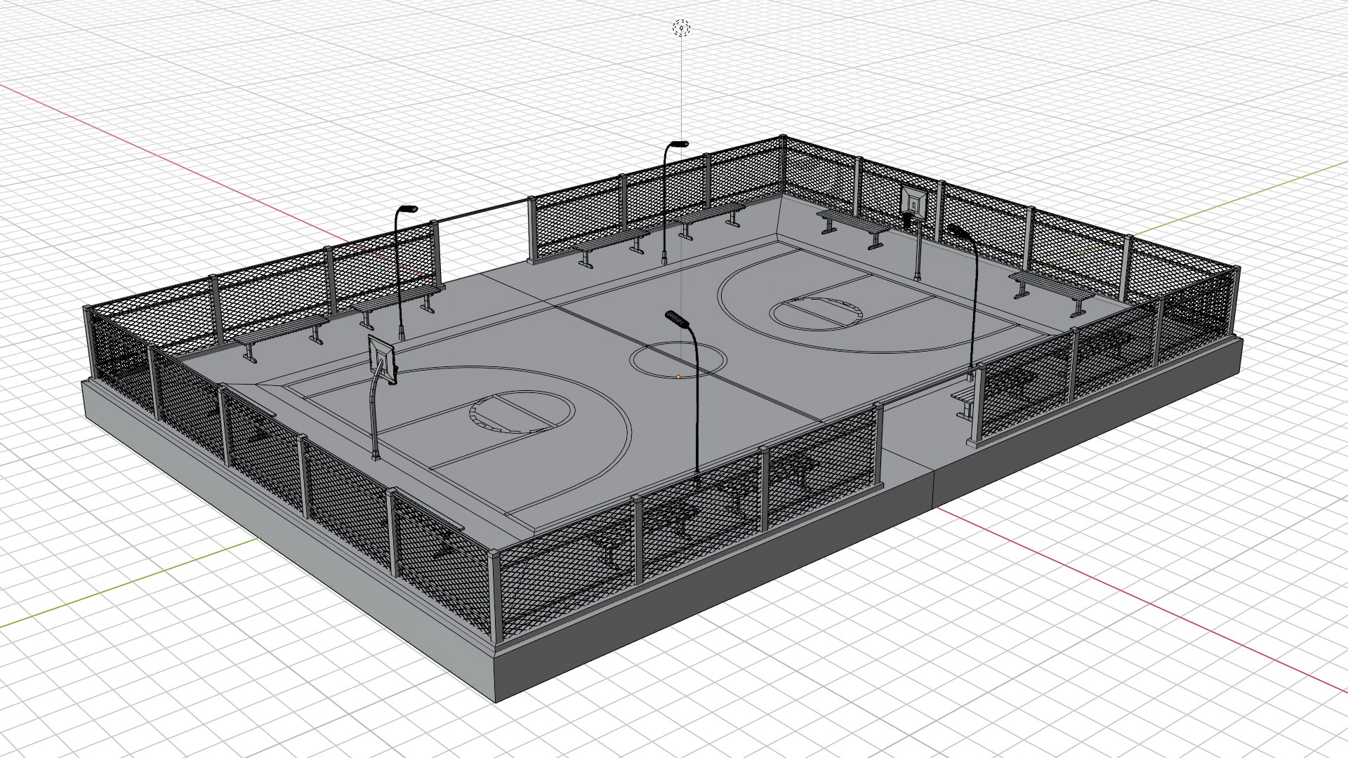 3D Basketball Court A3 Model - TurboSquid 2137496