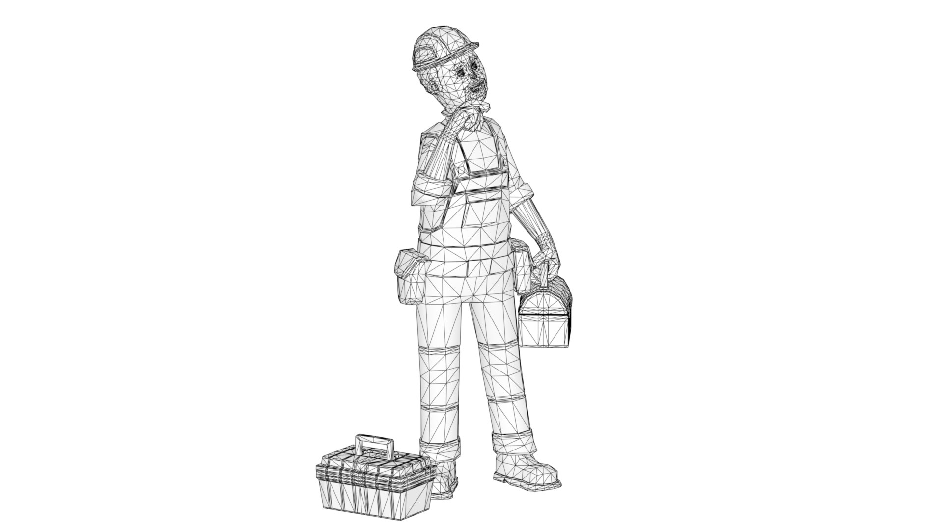 3D Cartoon Engineer - Rigged - TurboSquid 1998563