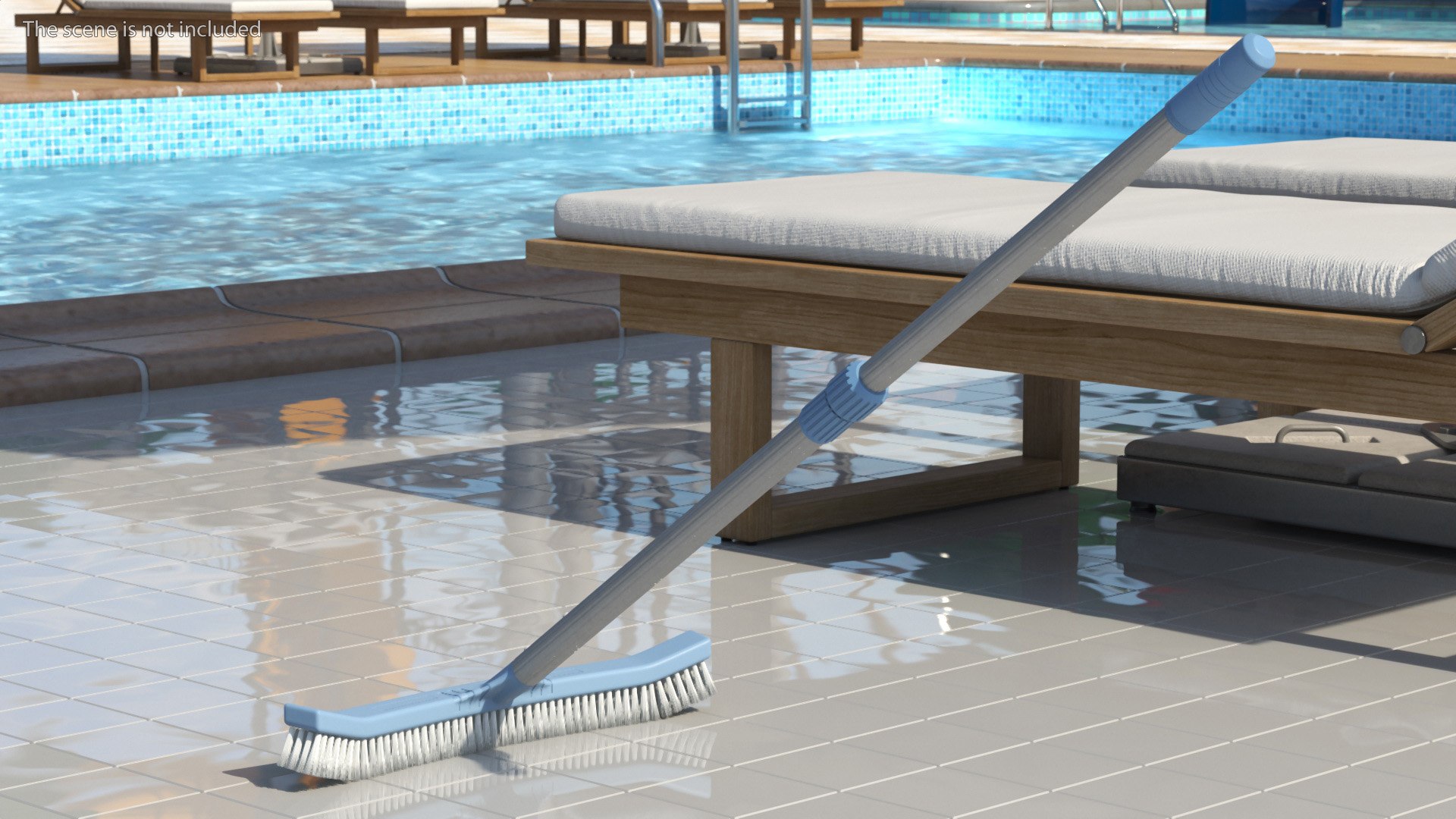 Pool Bottom Cleaning Brush With Handle 3D Model - TurboSquid 1966193