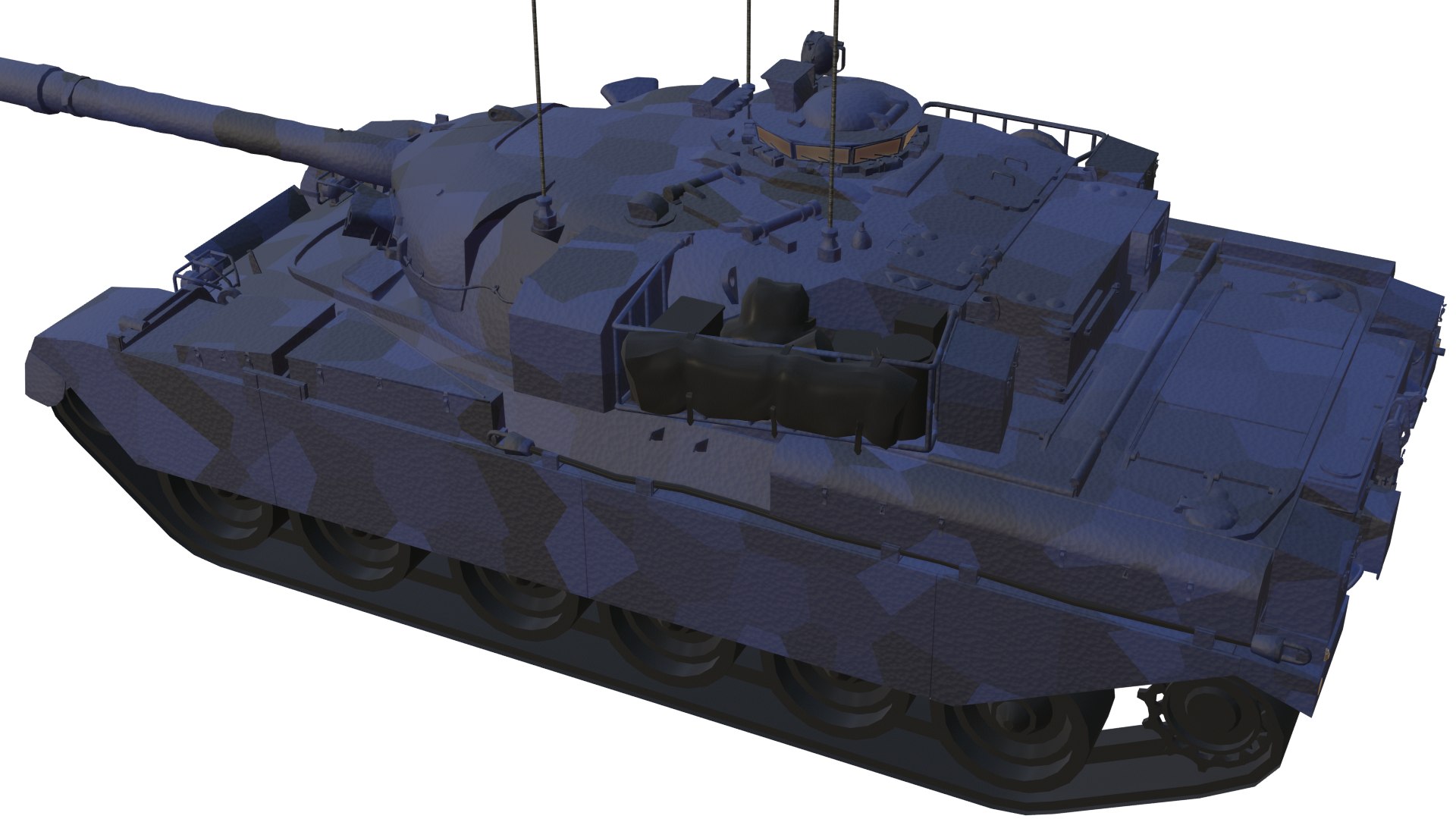 Tank Blue Model - TurboSquid 1852218