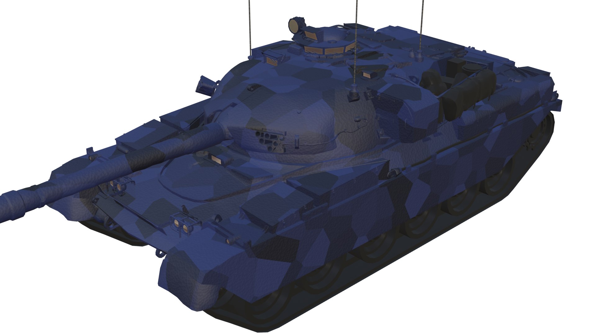 Tank Blue Model - TurboSquid 1852218