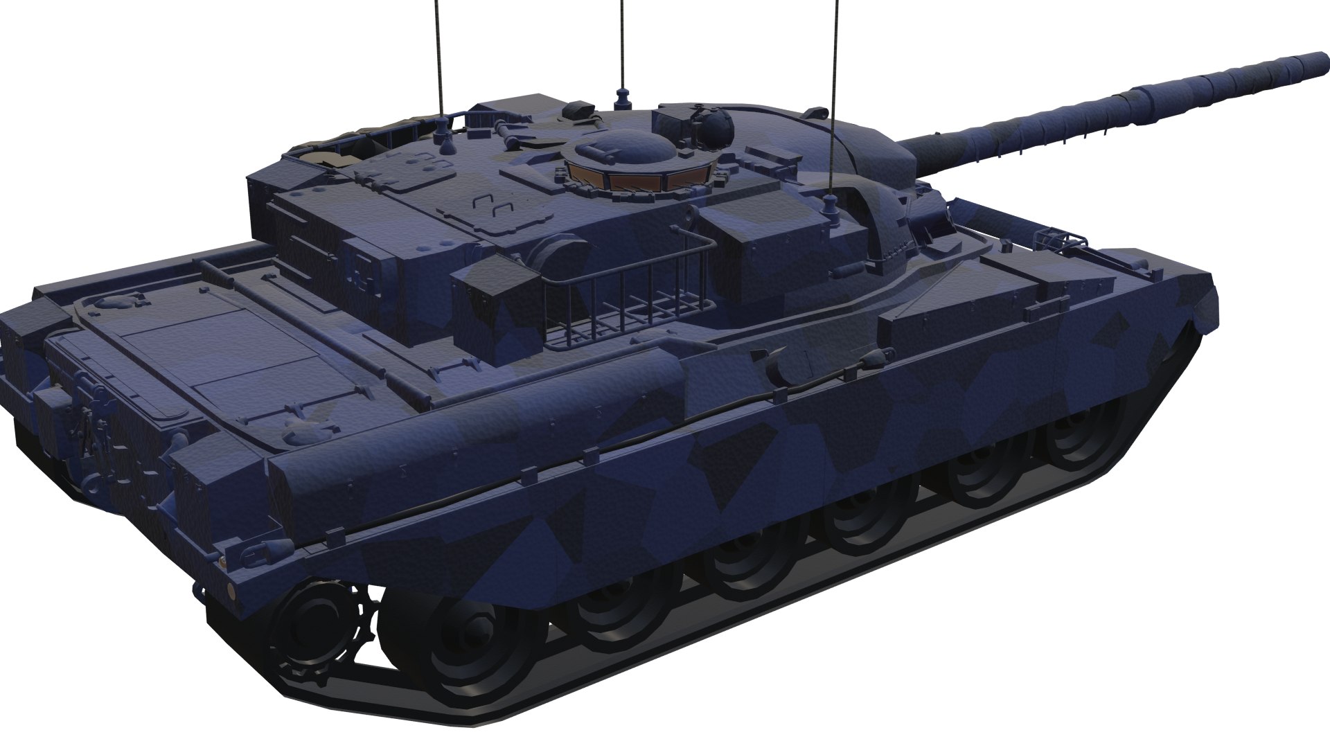 Tank Blue Model - TurboSquid 1852218