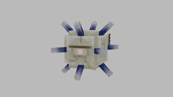 modelo 3d Minecraft Guardian - TurboSquid 2046895