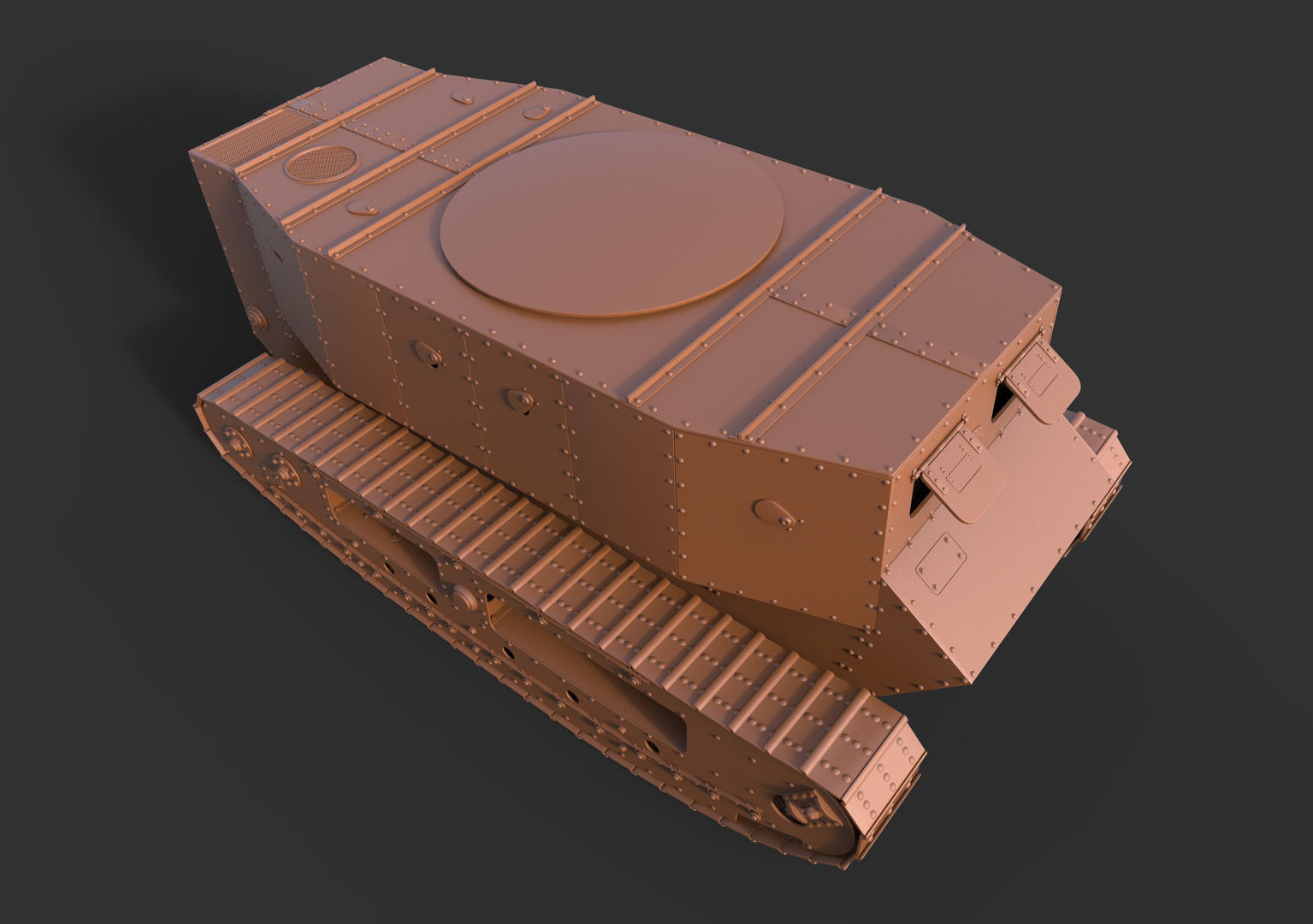 3D tank little willie - TurboSquid 1675336