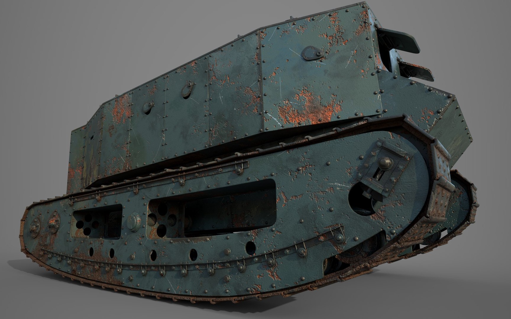 3D Tank Little Willie - TurboSquid 1675336