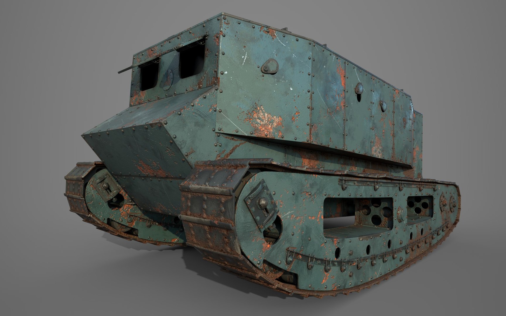 3D tank little willie - TurboSquid 1675336