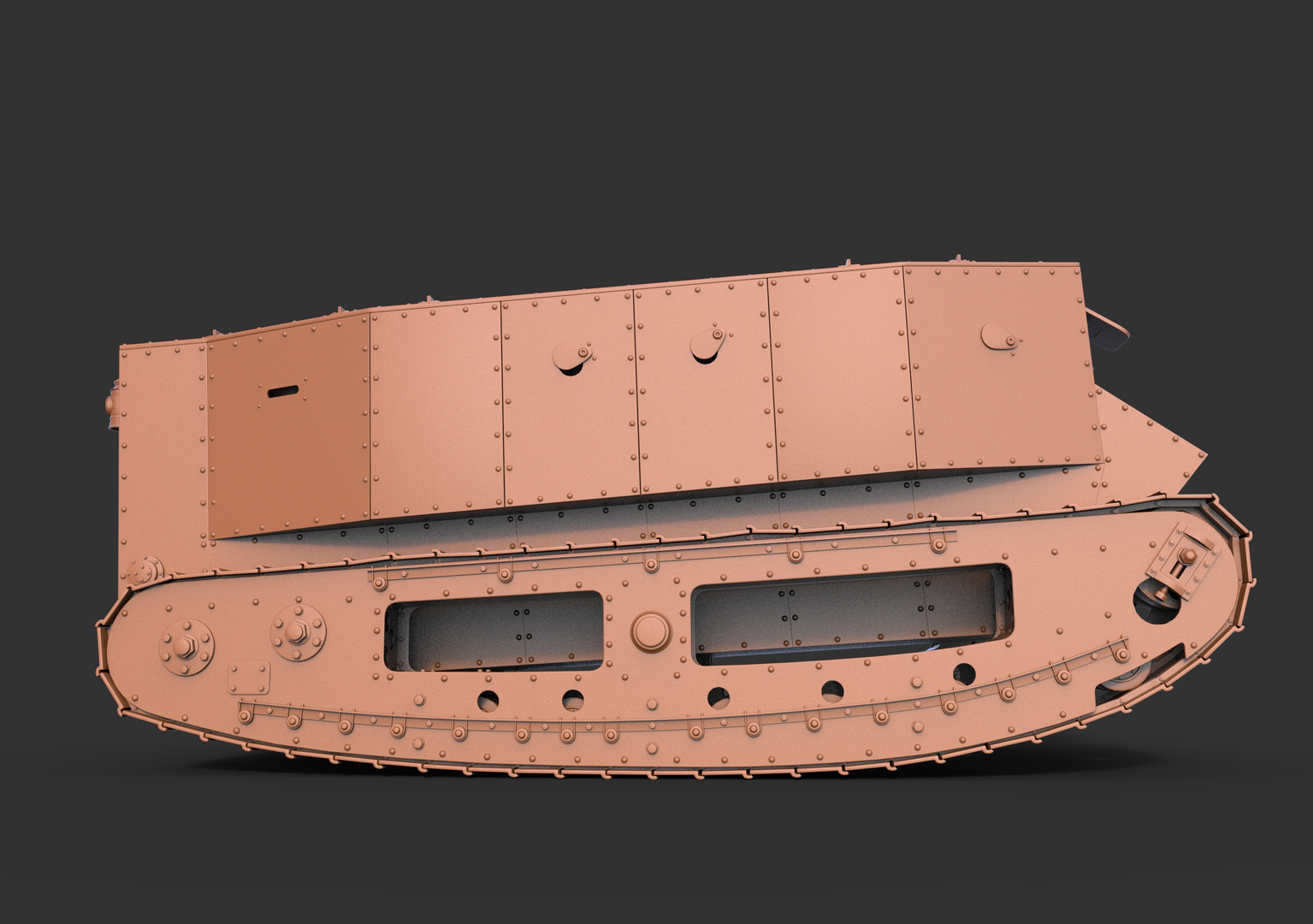 3D tank little willie - TurboSquid 1675336