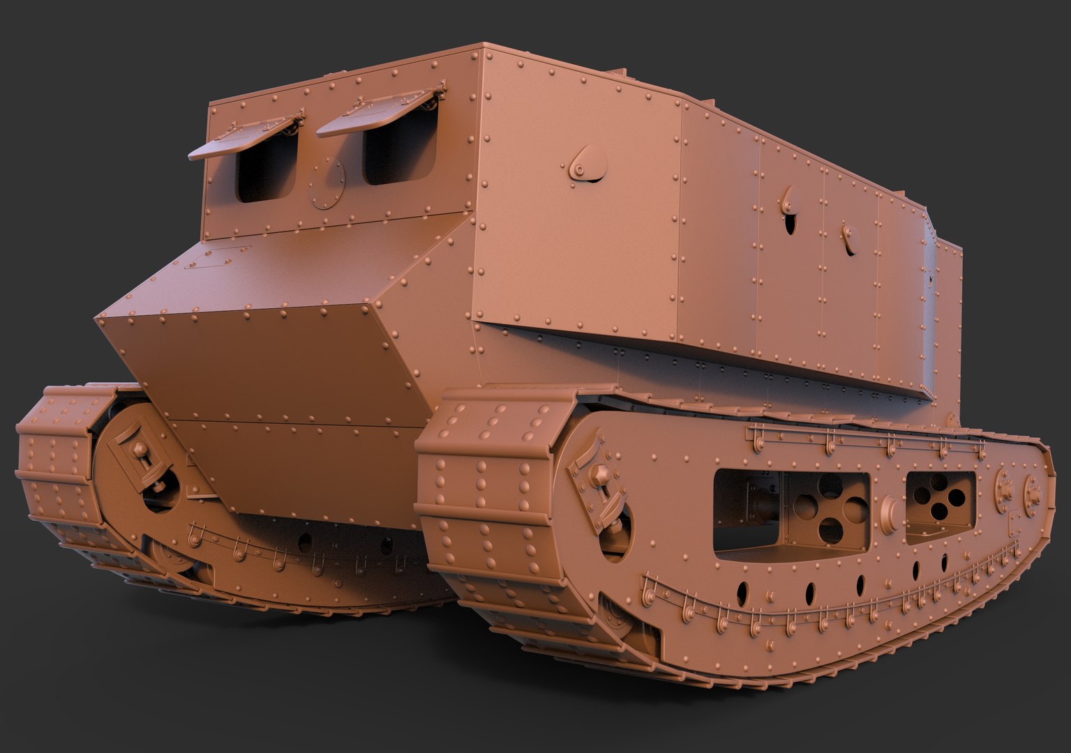 3D Tank Little Willie - TurboSquid 1675336