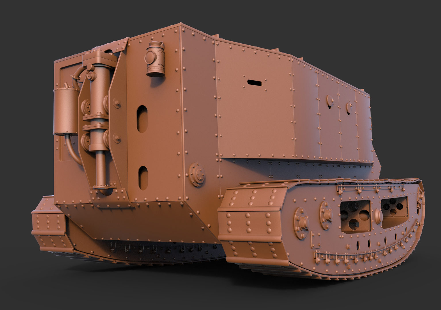 3D tank little willie - TurboSquid 1675336