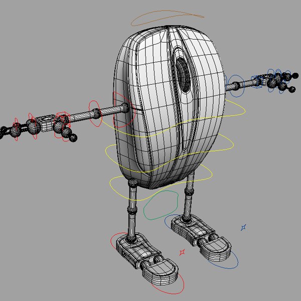 mouse character fully rigged 3d model