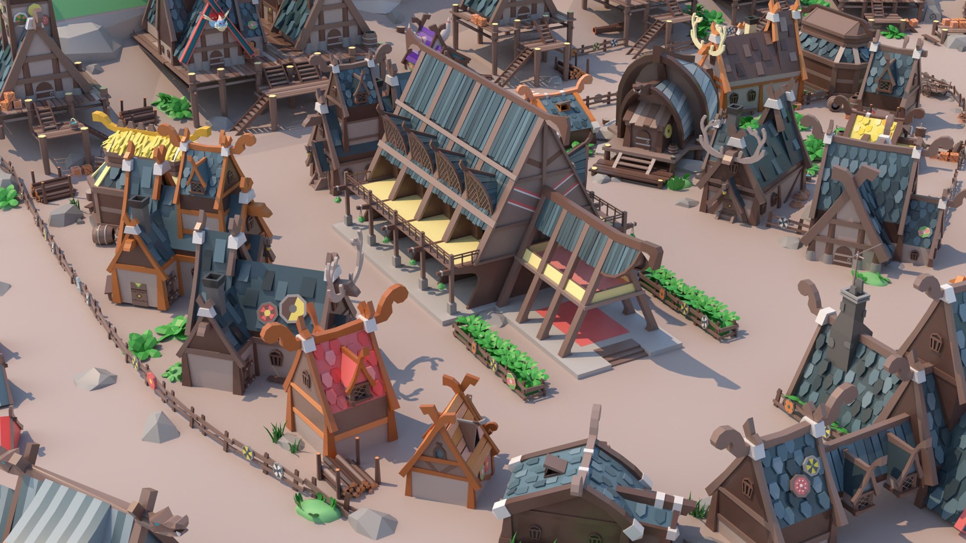 Viking village 3D model - TurboSquid 1827958