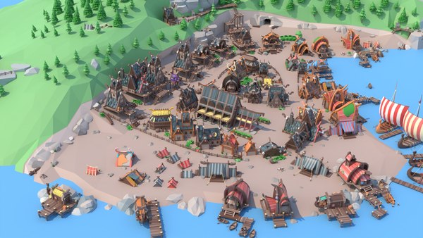 Viking village 3D model - TurboSquid 1827958