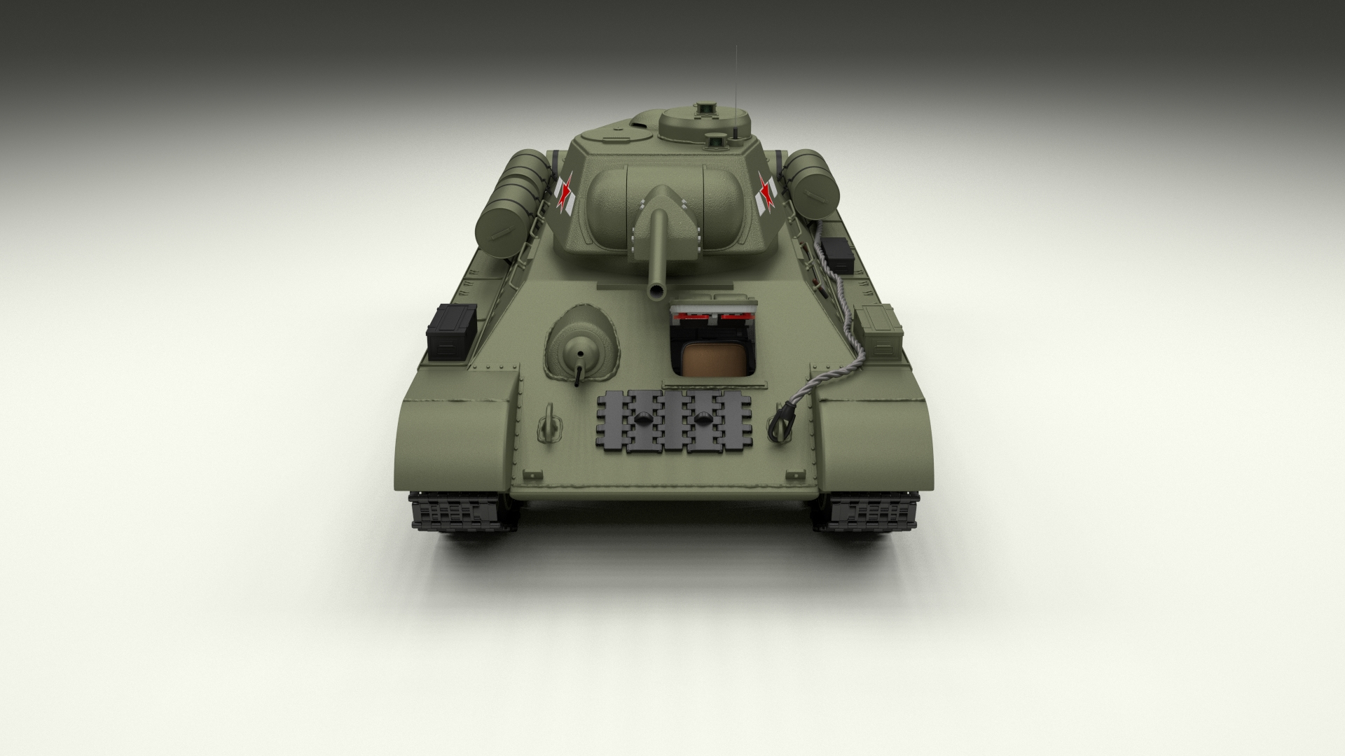 Soviet T-34 Interior Engine 3d Obj