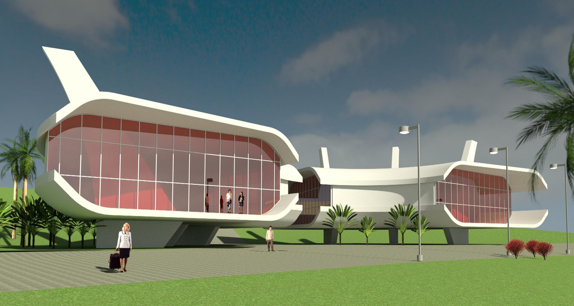 3D Shopping Building Model - TurboSquid 1977274