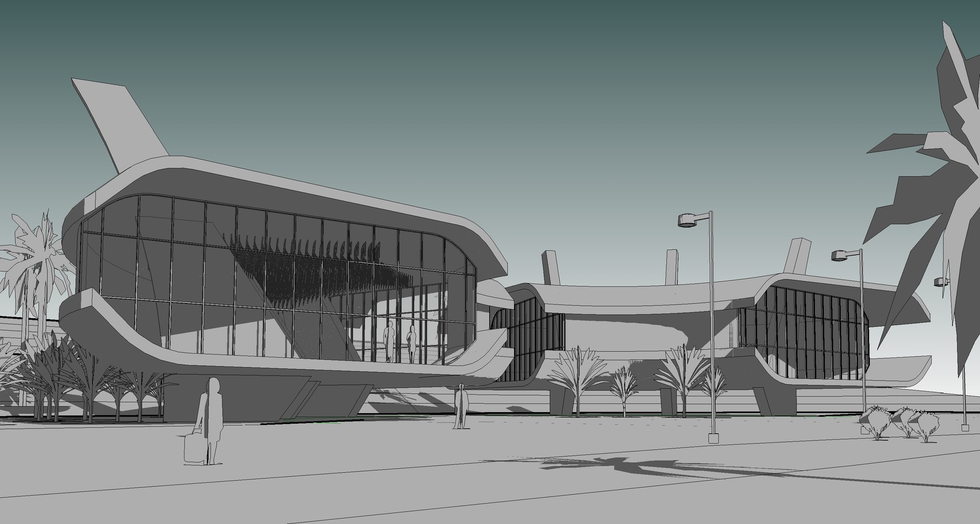 3D Shopping Building Model - TurboSquid 1977274