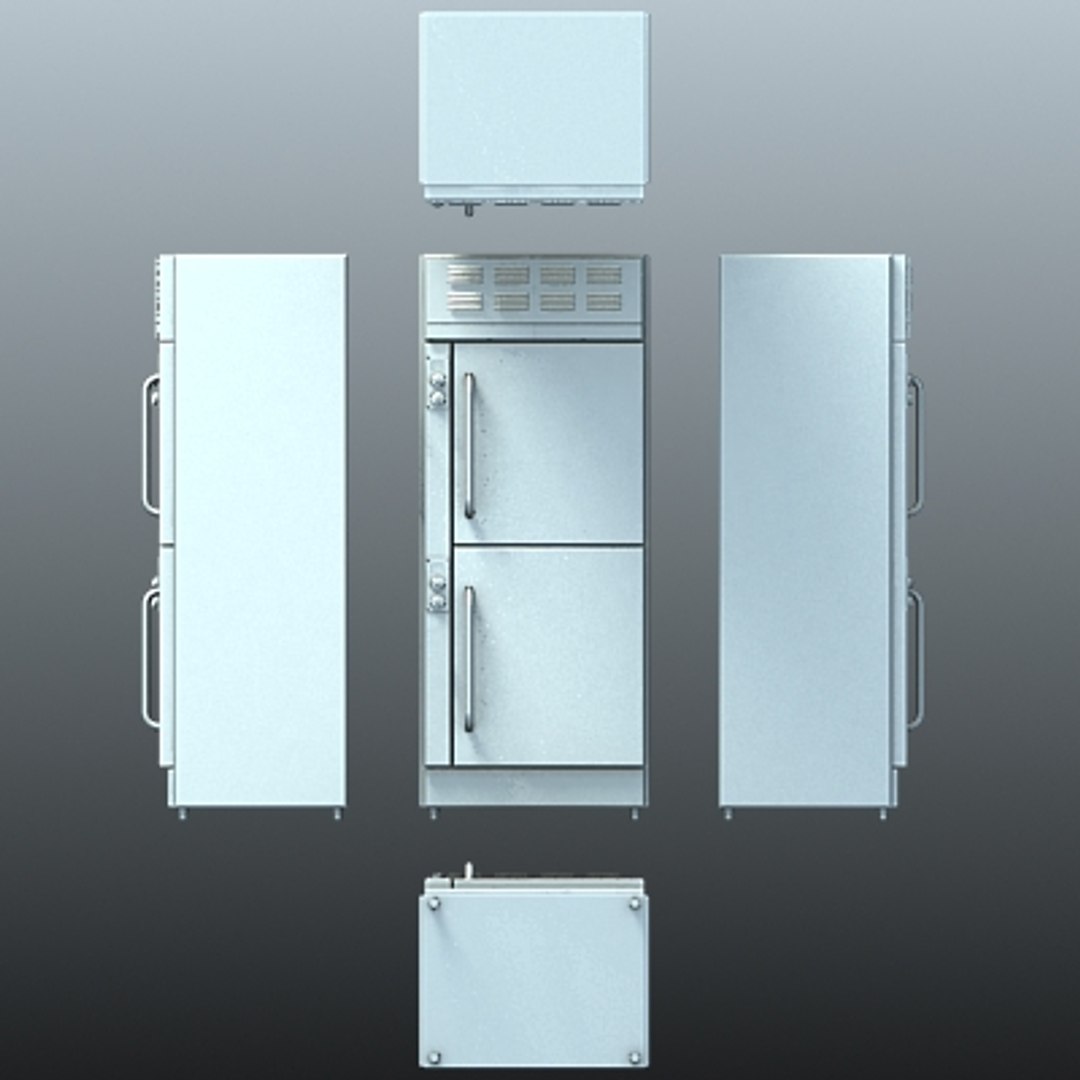 Refrigerator Commercial Fridge Kitchen 3d Model