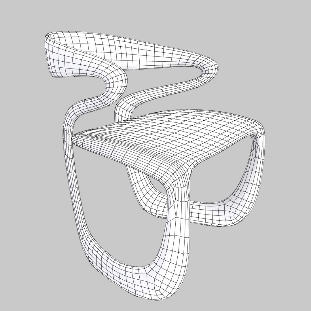 Wood Chair Organic 3d Model