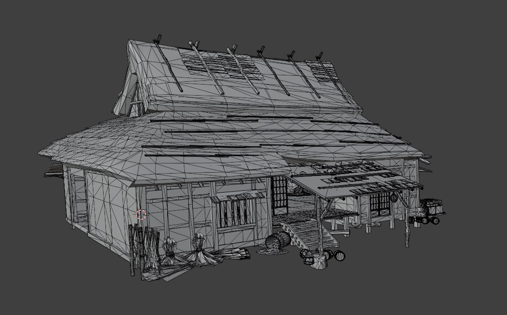 3D Traditional Japanese Rural House 3D Model - Realistic And Game-Ready ...