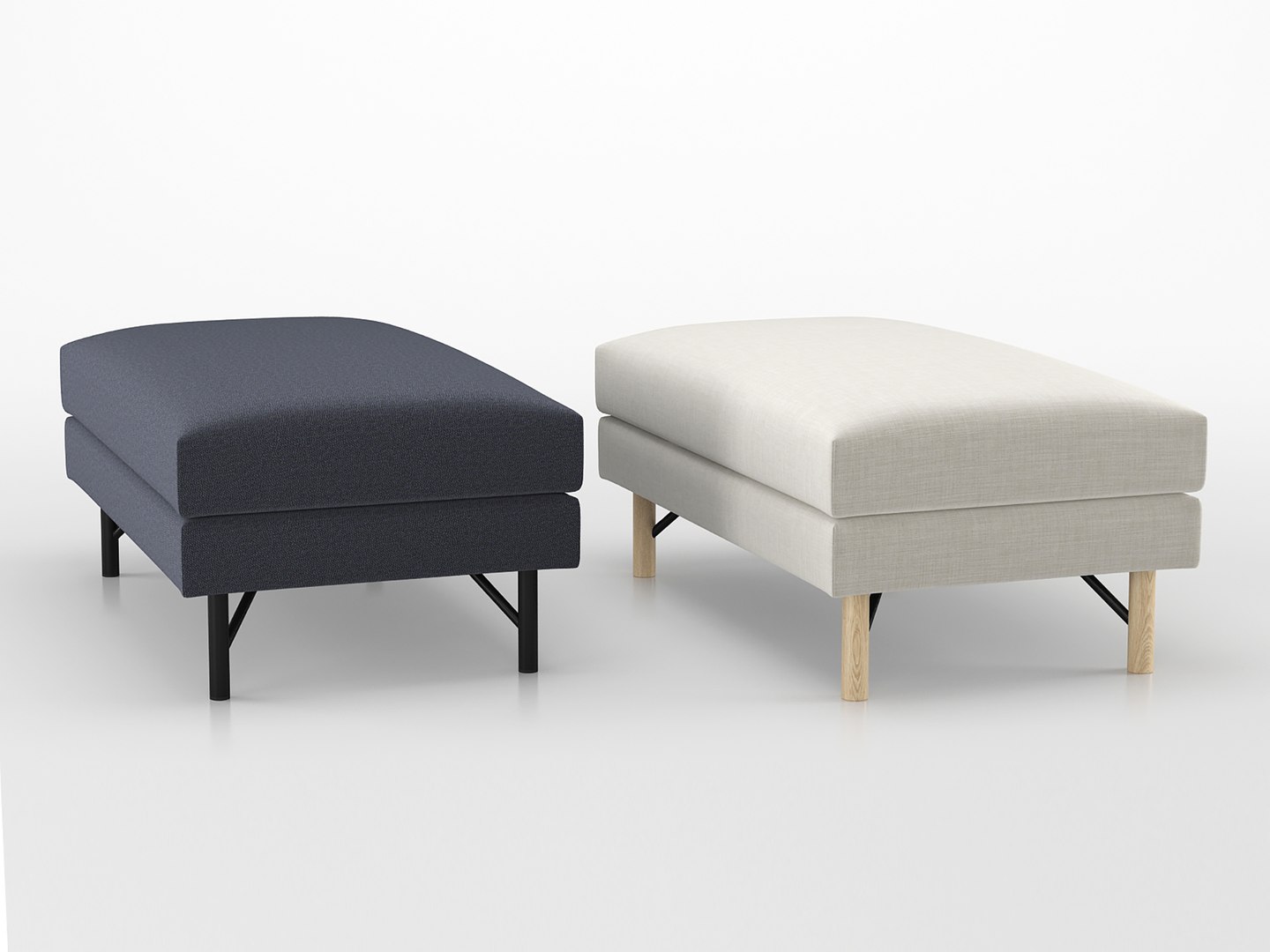 Friend Ottomans 3D Model - TurboSquid 2195612