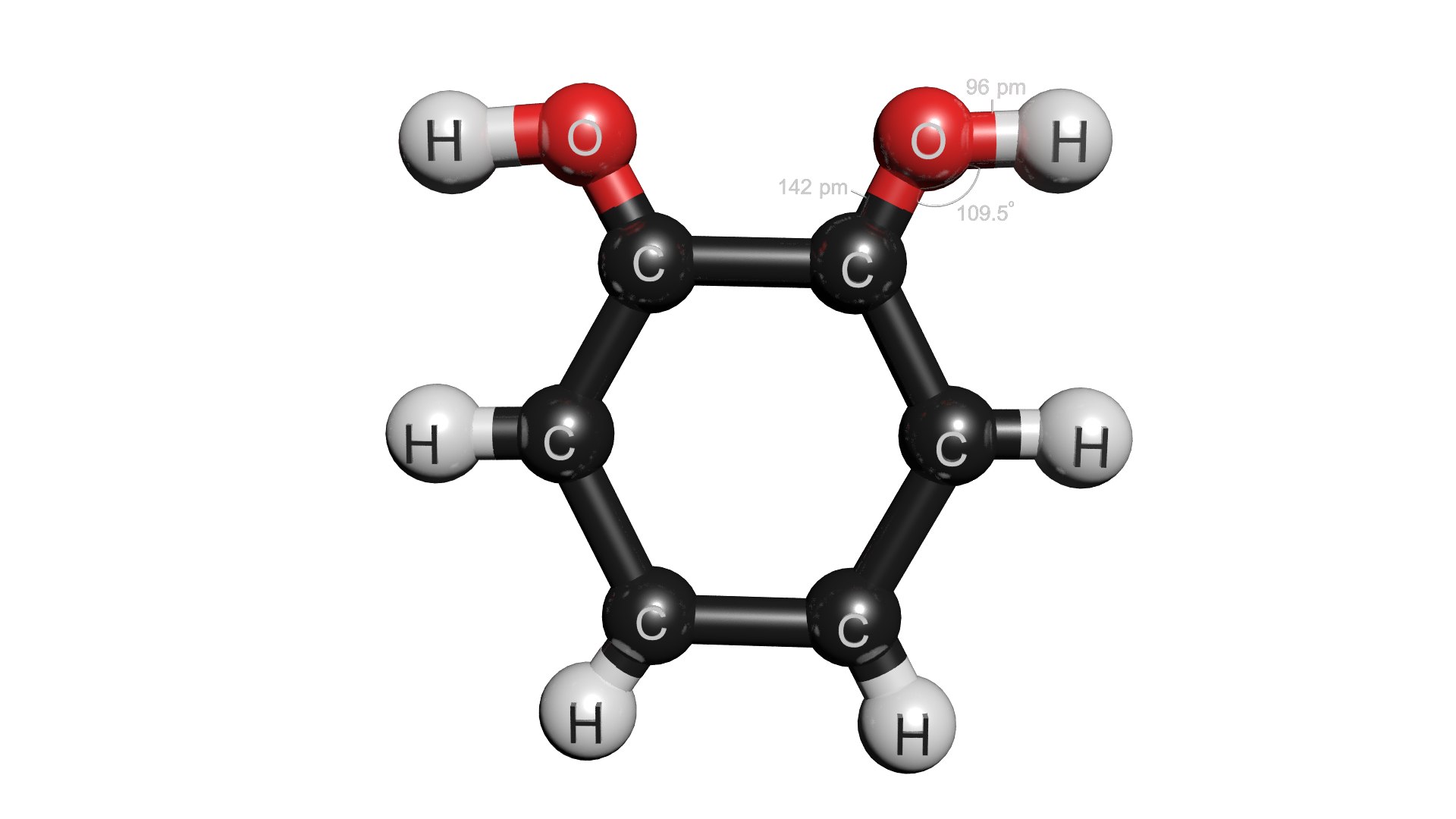 3D Model C6h6o2 Catechol - TurboSquid 1423521