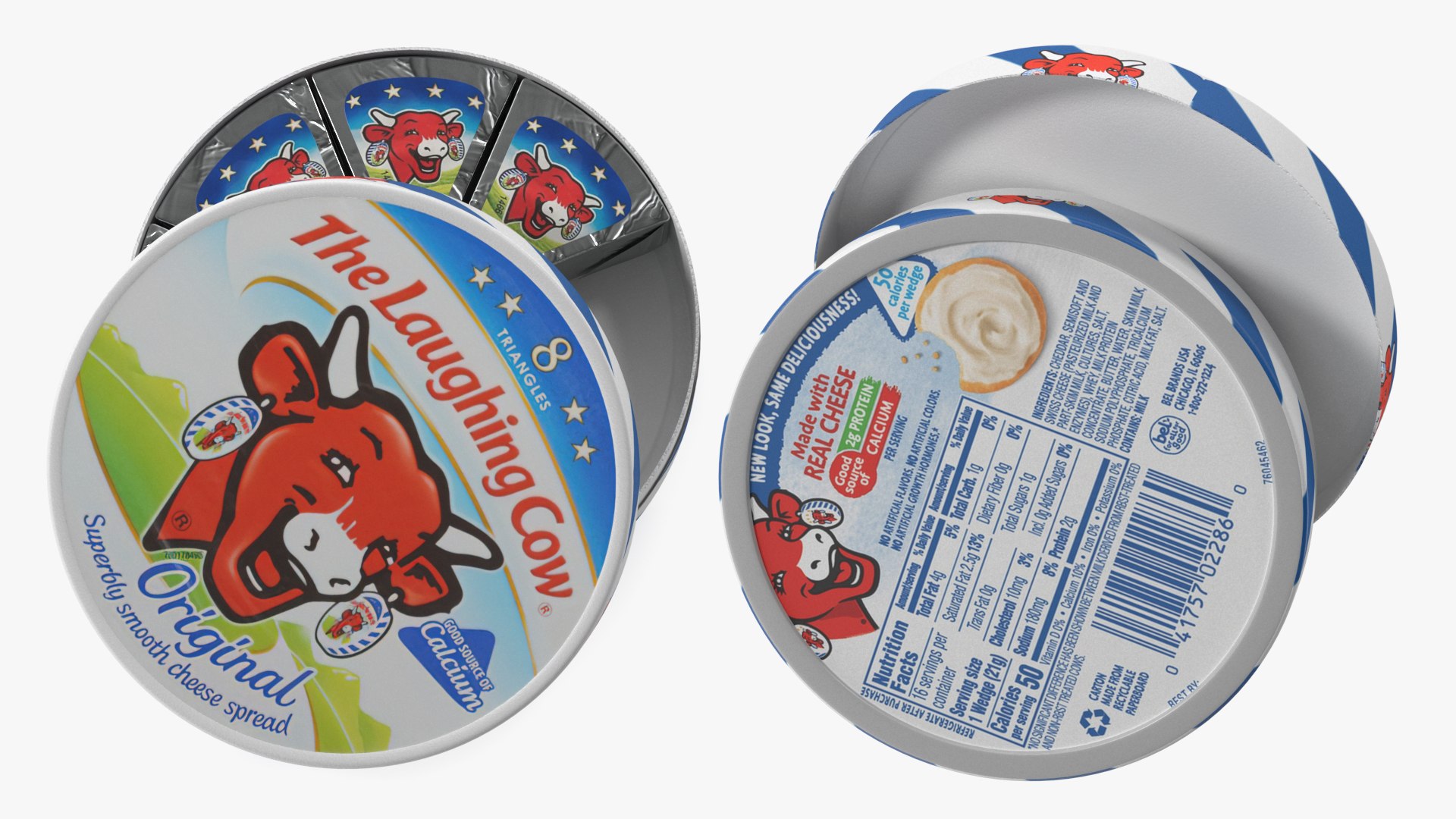 3D Laughing Cow Creamy Cheese Triangles Package - TurboSquid 2156972