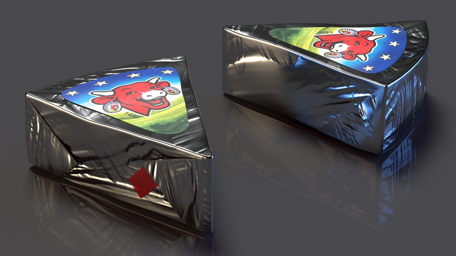 3D Laughing Cow Creamy Cheese Triangles Package - TurboSquid 2156972