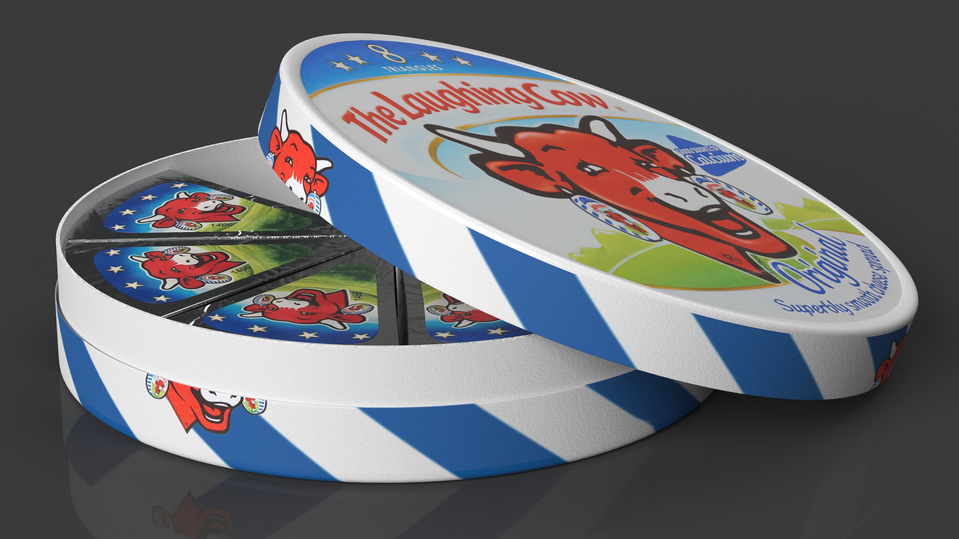 3D Laughing Cow Creamy Cheese Triangles Package - TurboSquid 2156972