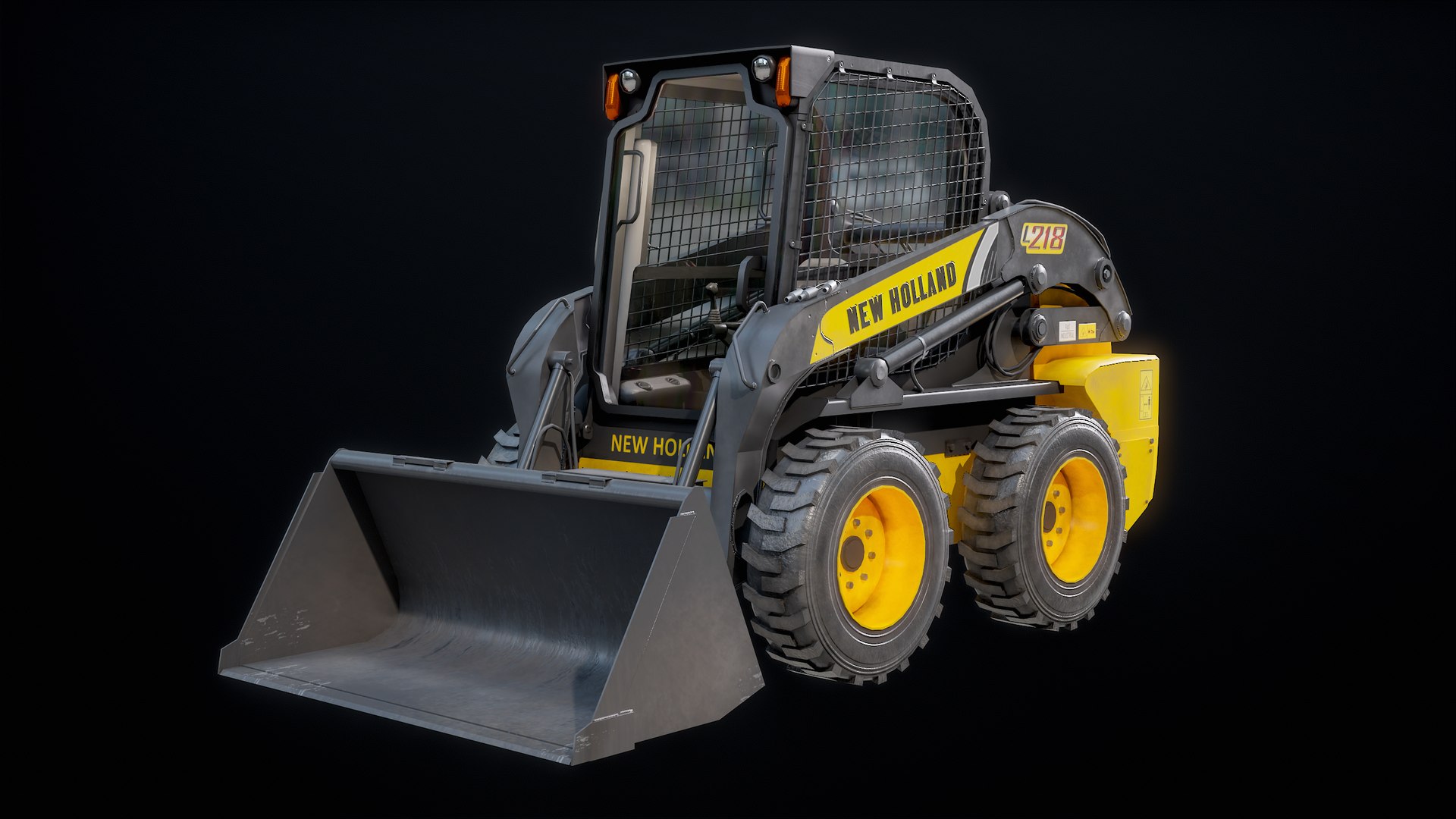 Skid Steer Loader New Holland L218 PBR 3D model - TurboSquid 2062157