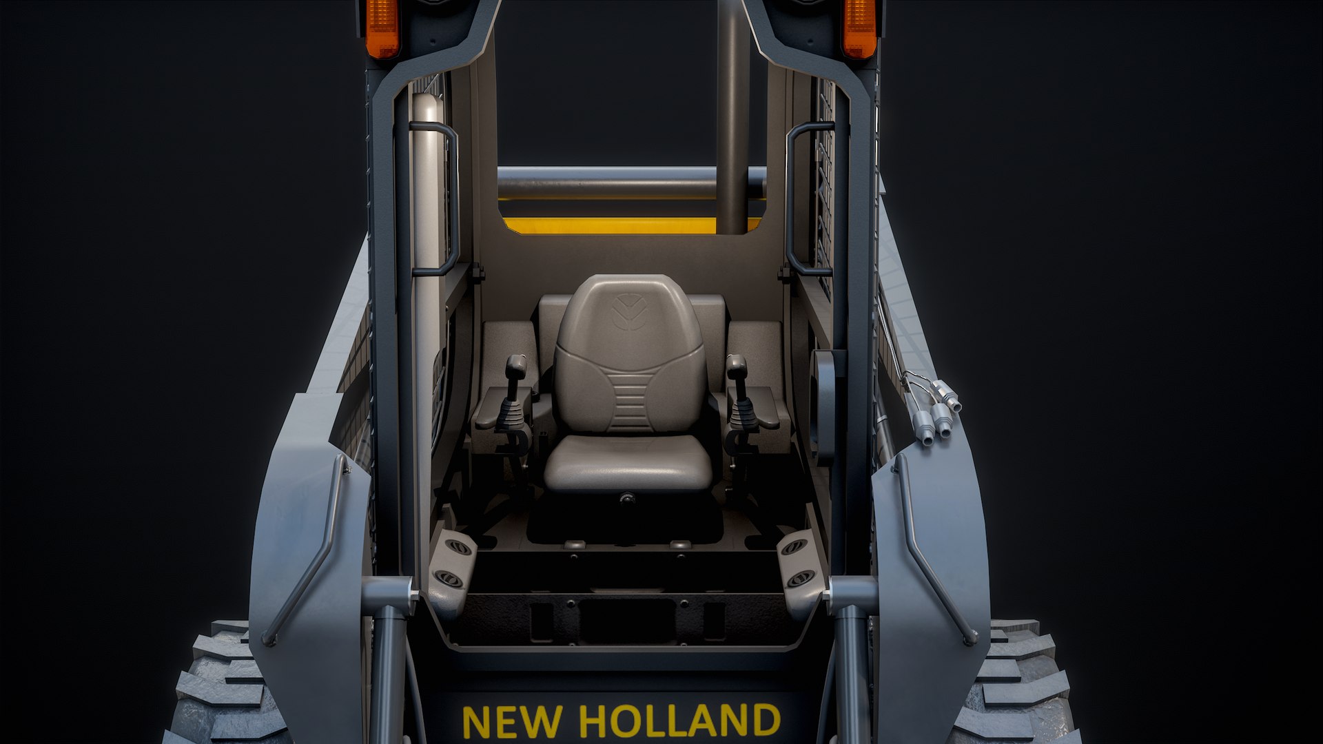 Skid Steer Loader New Holland L218 PBR 3D Model - TurboSquid 2062157