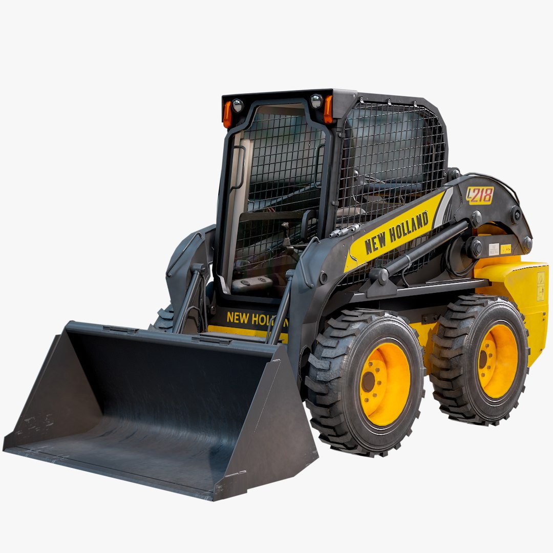 Skid Steer Loader New Holland L218 PBR 3D model - TurboSquid 2062157