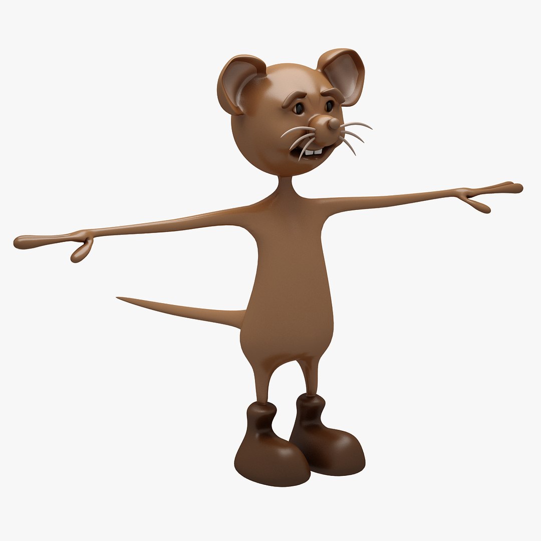 Cartoon Mouse Rigged Max
