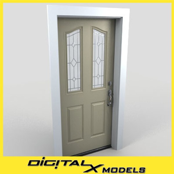 residential entry door 05 3d 3ds