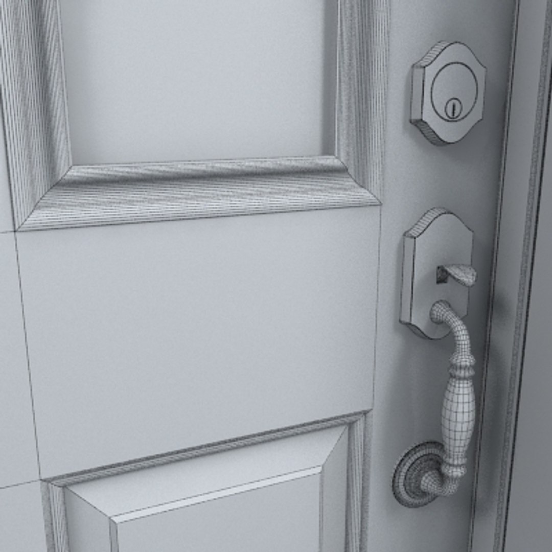 Residential Entry Door 05 3d 3ds