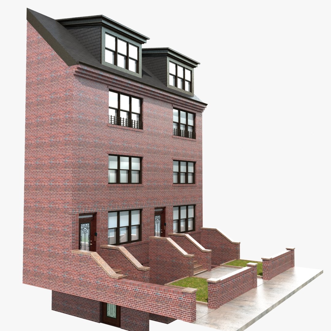 3d Townhouse Brick