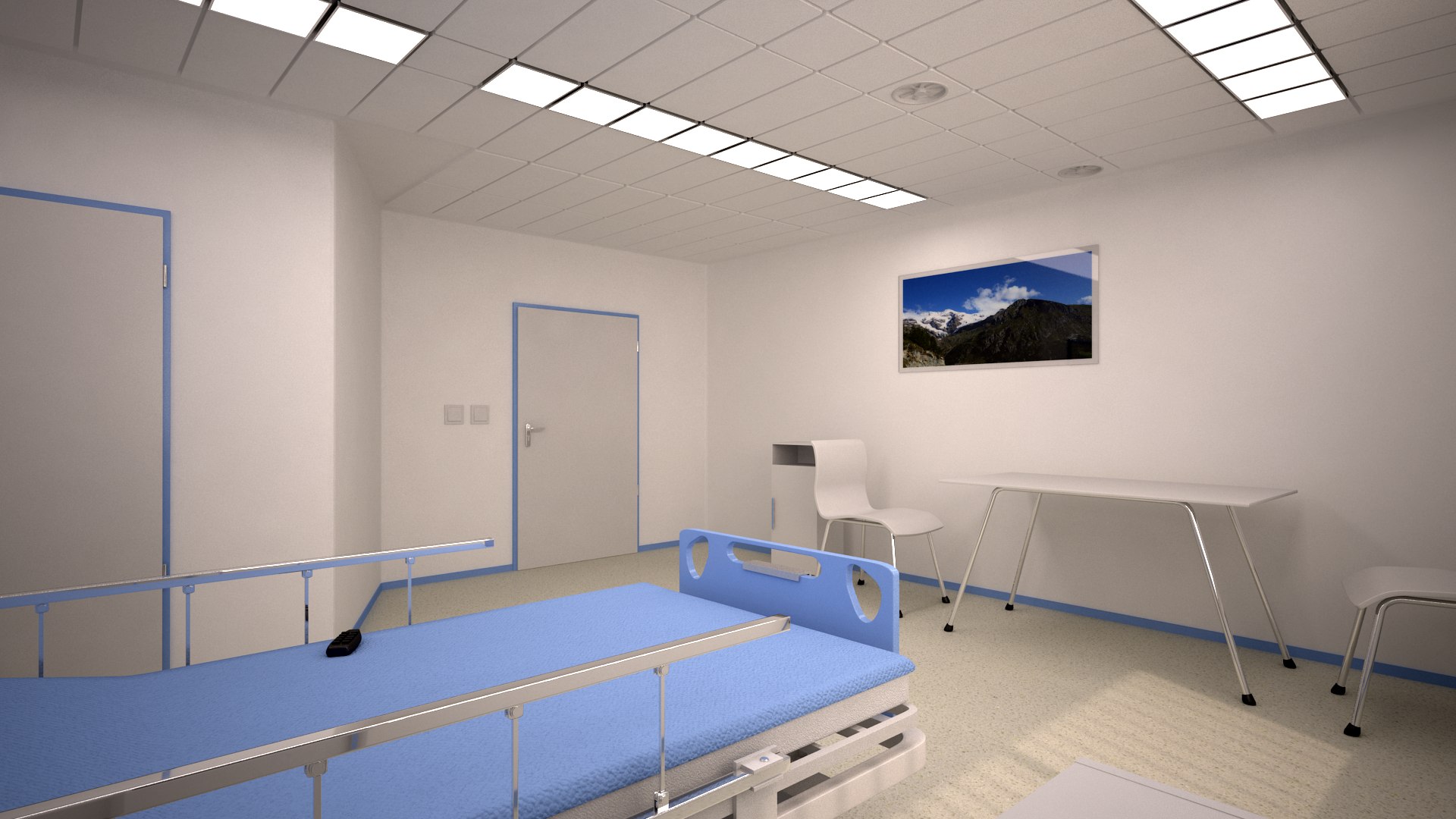 3D Bed Ward Model - TurboSquid 1543286