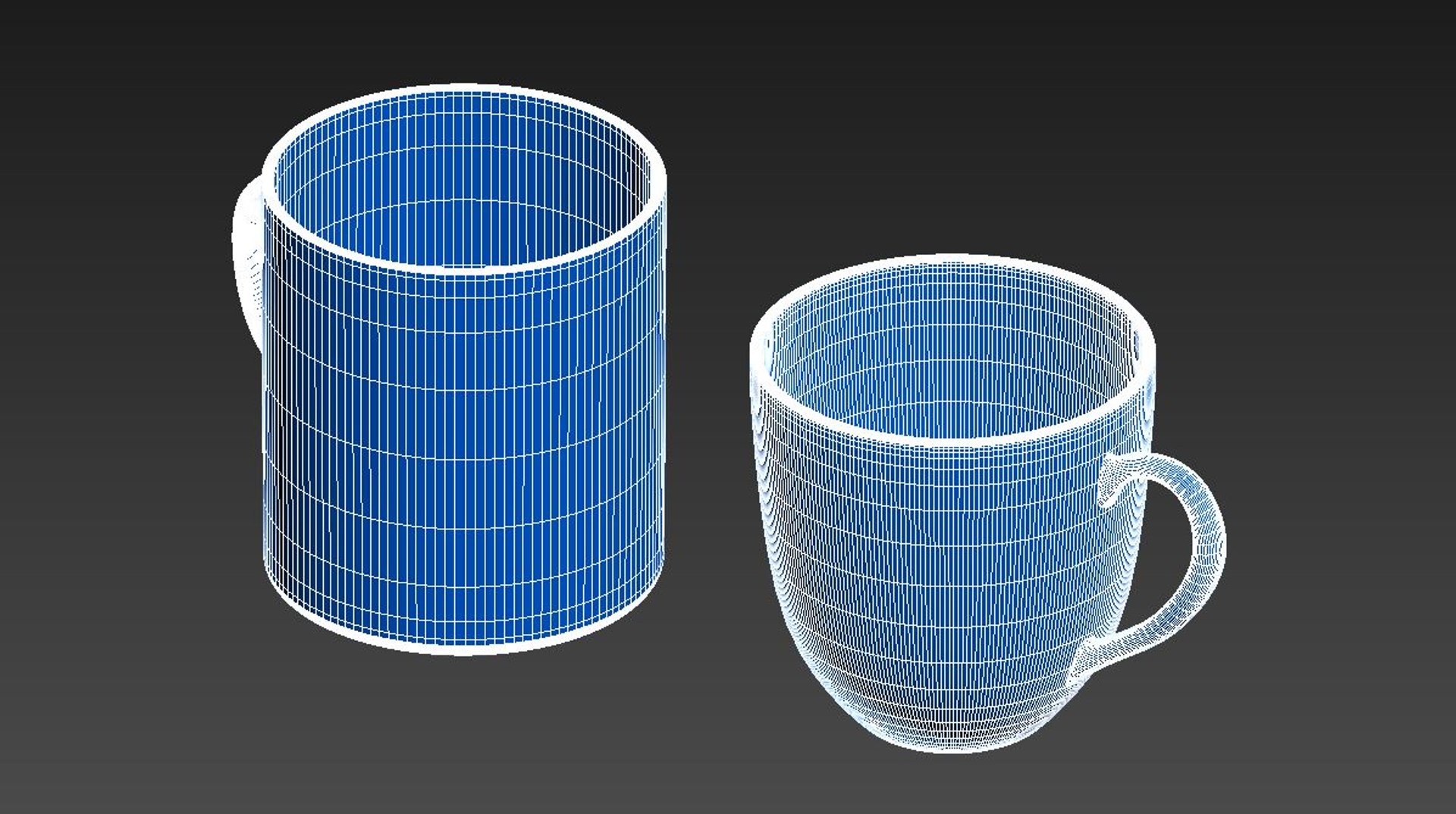 Mugs Set 3D model - TurboSquid 1789415