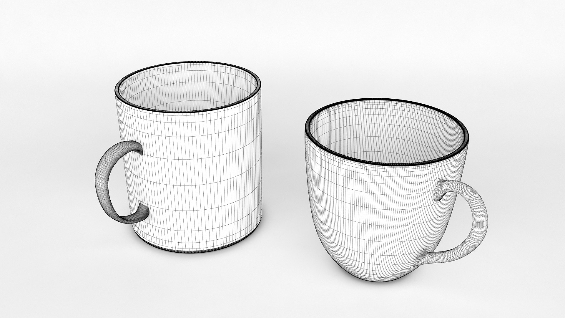 Mugs Set 3D model - TurboSquid 1789415