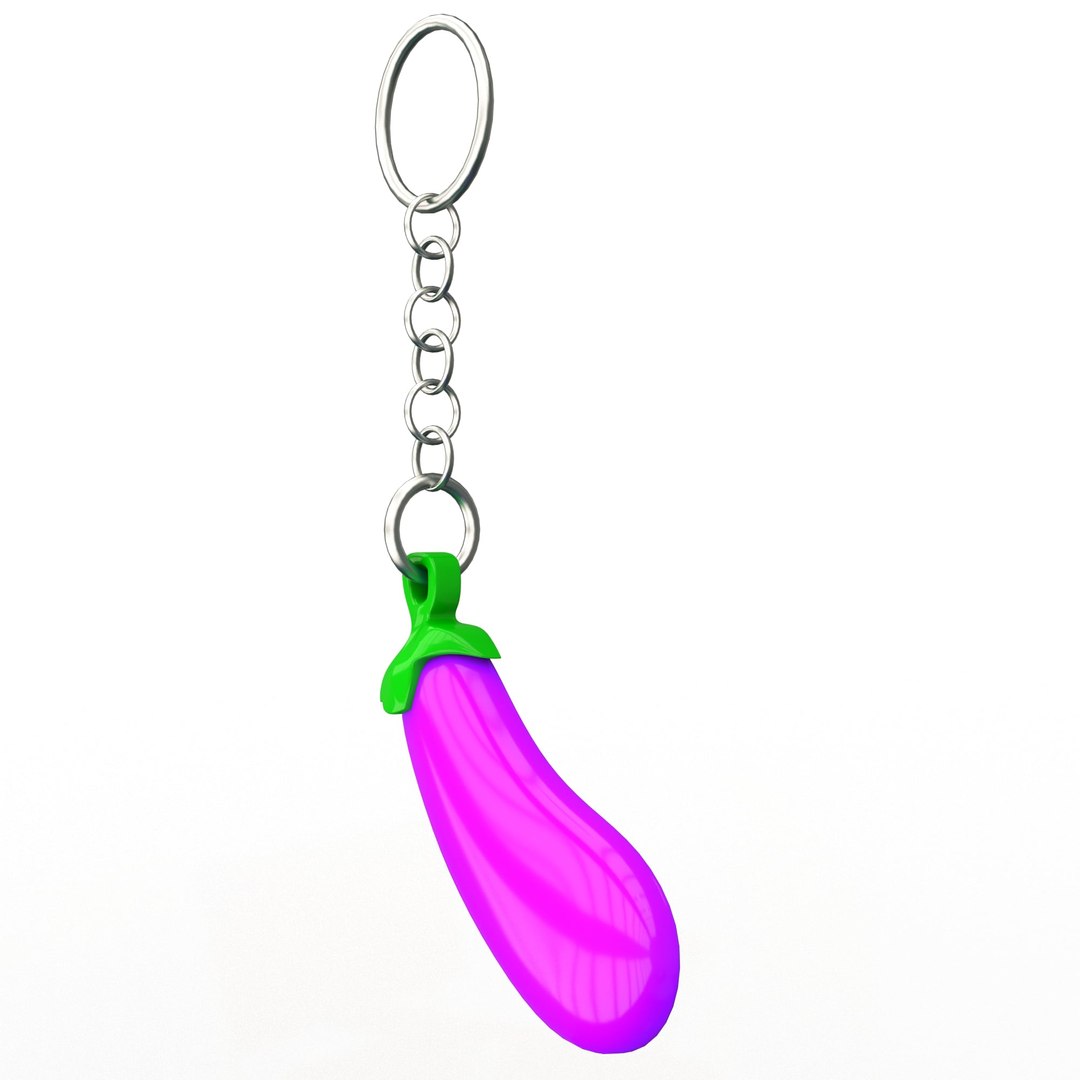 Eggplant Emoji Keychain 3D Model - TurboSquid 2509758