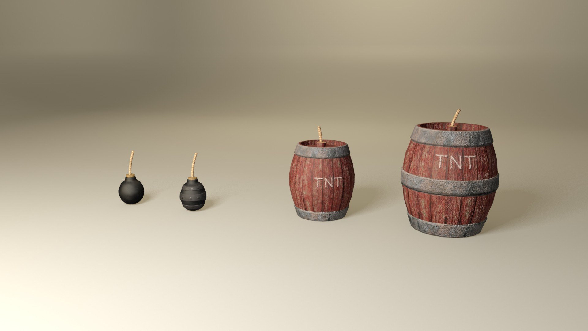 3D Medieval Fantasy Pirate Bombs - TurboSquid 1771019