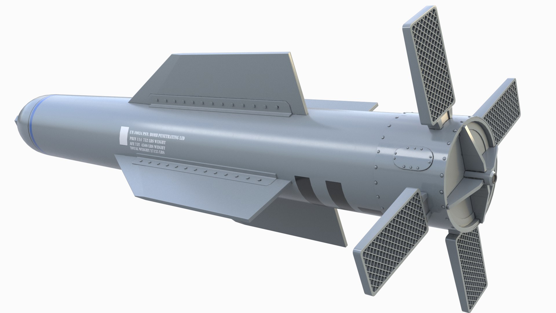 3D Model Bunker Buster Missile-2 Versions - TurboSquid 2424365