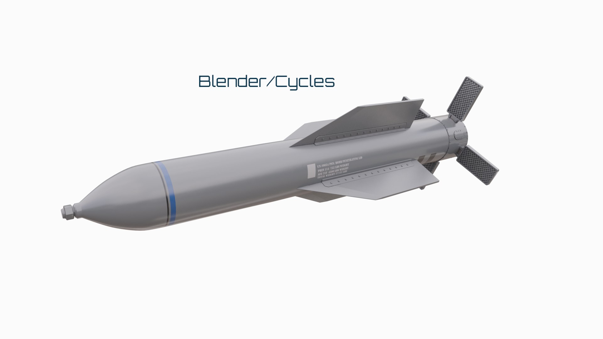 3D Model Bunker Buster Missile-2 Versions - TurboSquid 2424365