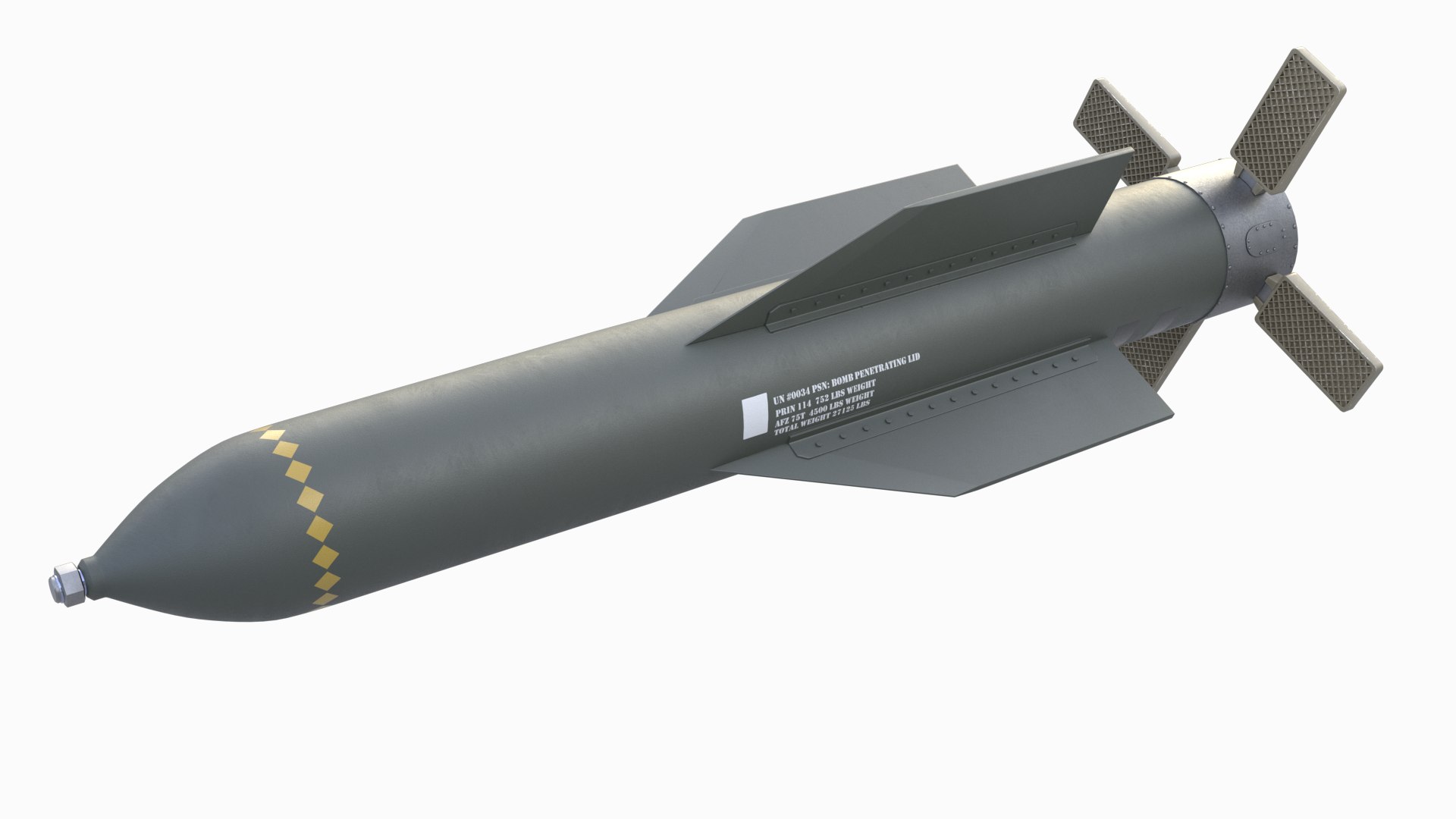 3D Model Bunker Buster Missile-2 Versions - TurboSquid 2424365