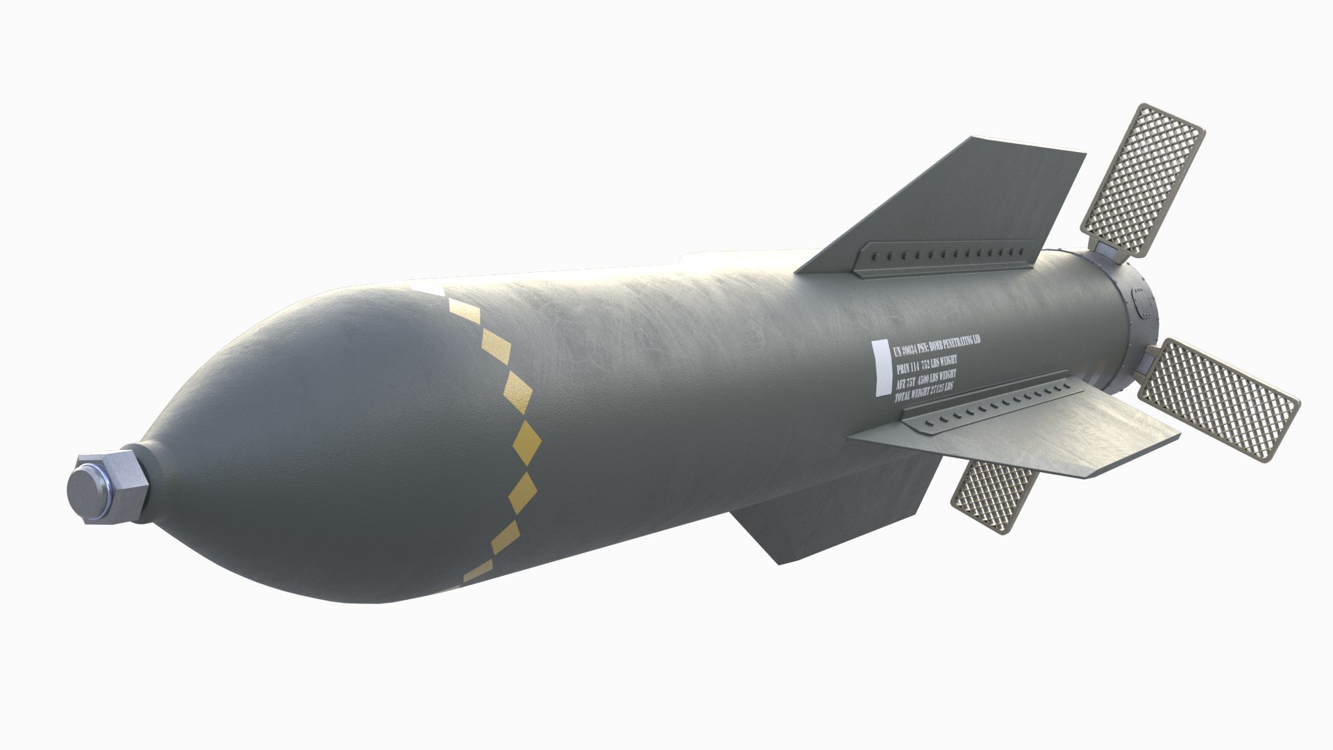 3D Model Bunker Buster Missile-2 Versions - TurboSquid 2424365