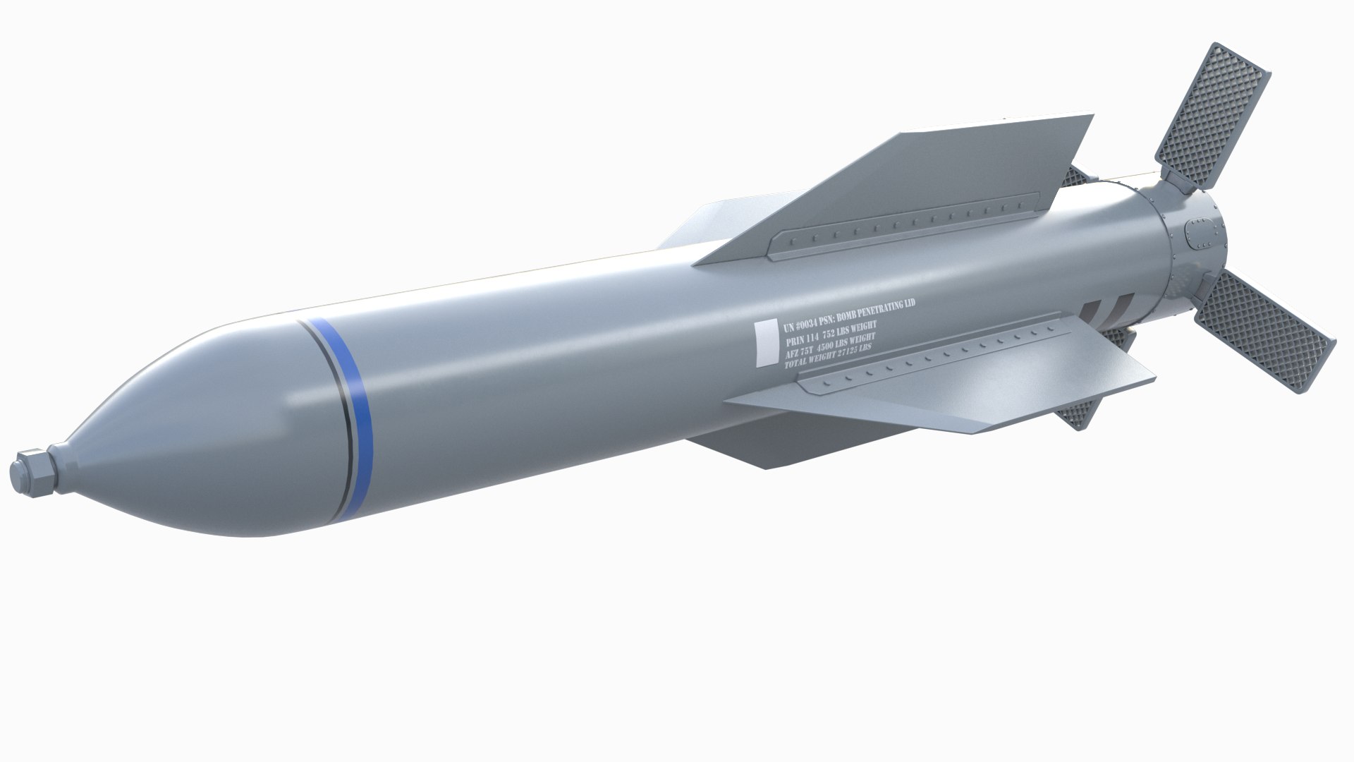 3D Model Bunker Buster Missile-2 Versions - TurboSquid 2424365