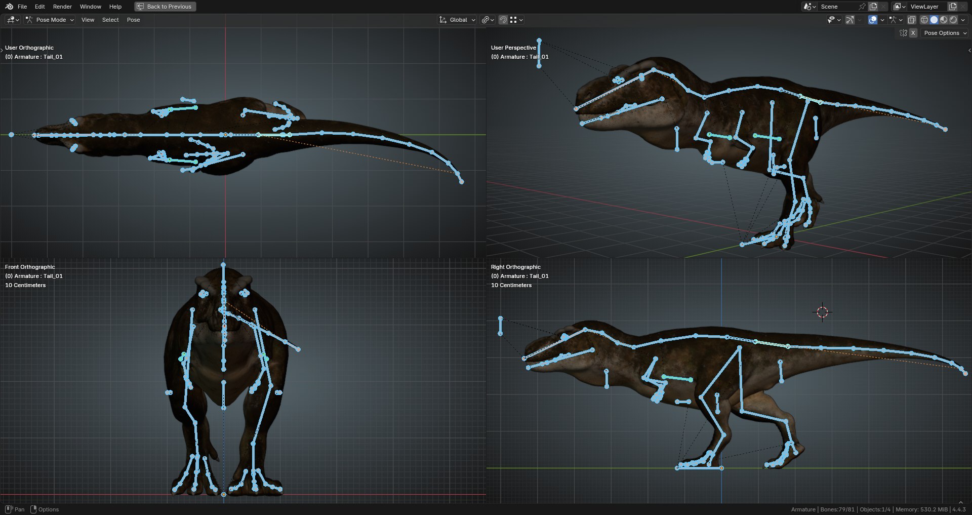 Tyrannosaurus Rex RIG 3D - TurboSquid 2411509