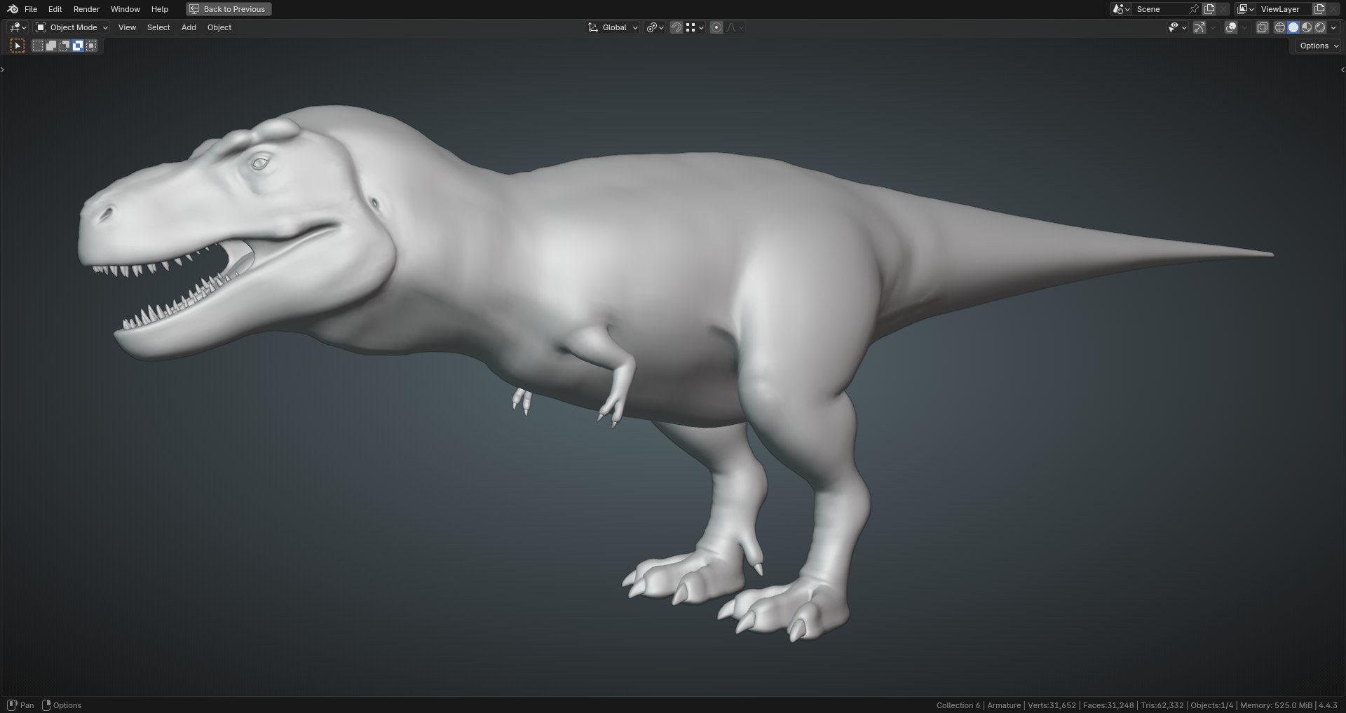 Tyrannosaurus Rex RIG 3D - TurboSquid 2411509