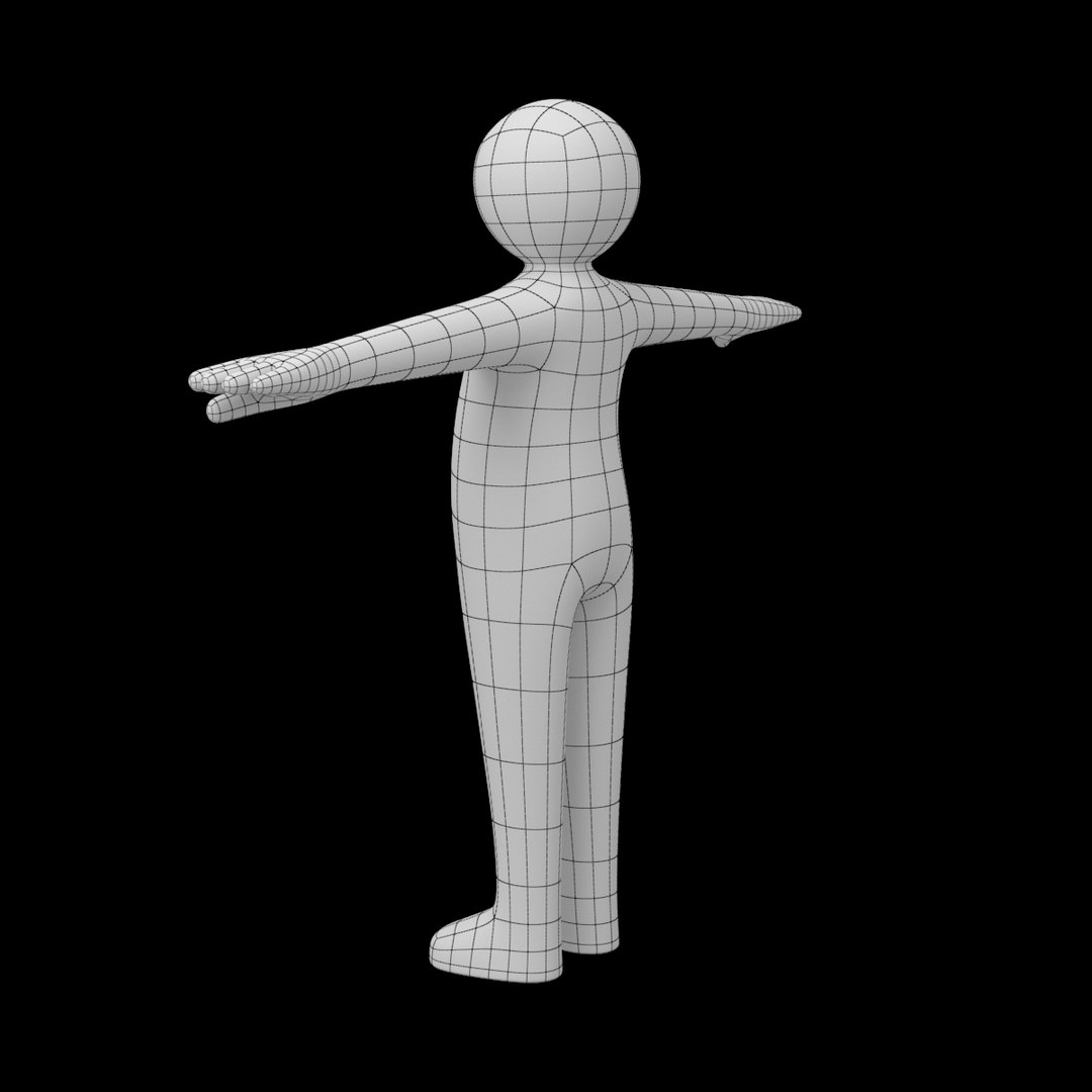 Child stickman baby character 3D - TurboSquid 1257653