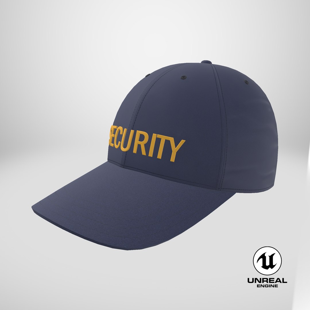 Security Baseball Cap 3D - TurboSquid 2293479